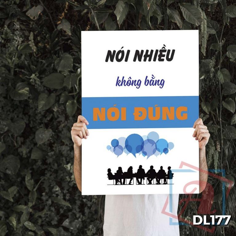 Tranh động lực trang trí văn phòng làm việc - Nói nhiều không bằng nói ...